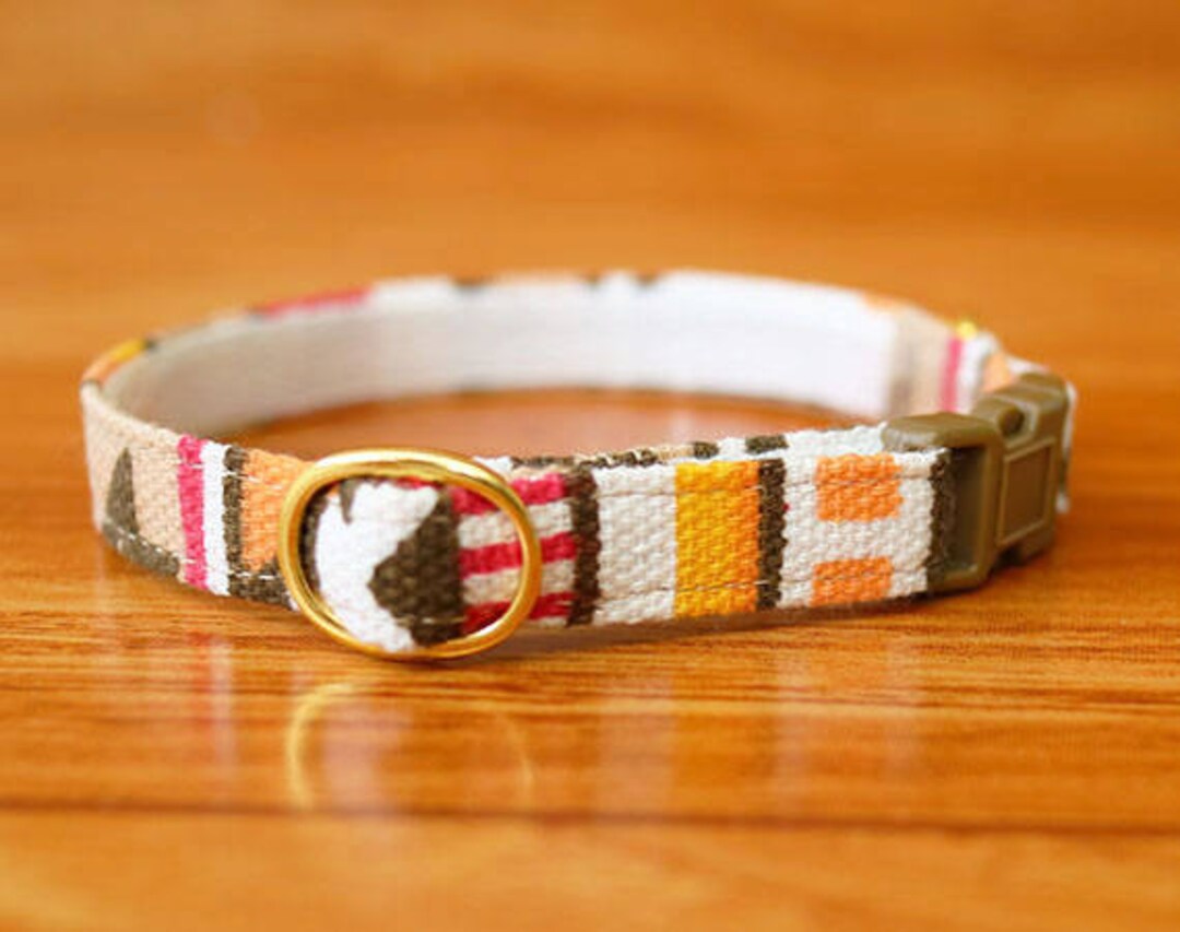 Brown Aztec Cat Collar, Aztec Cat Collar Breakaway, Chocky Cat Collar ...