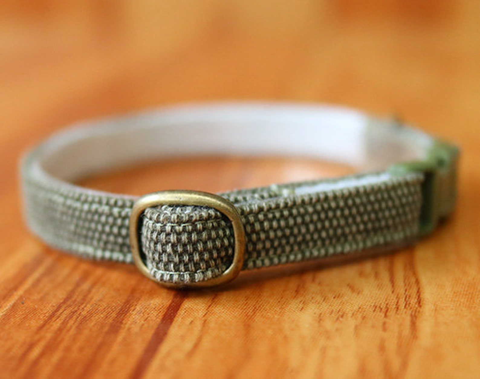 Green Earth Tone Cat Collar Personalized Natural Green - Etsy