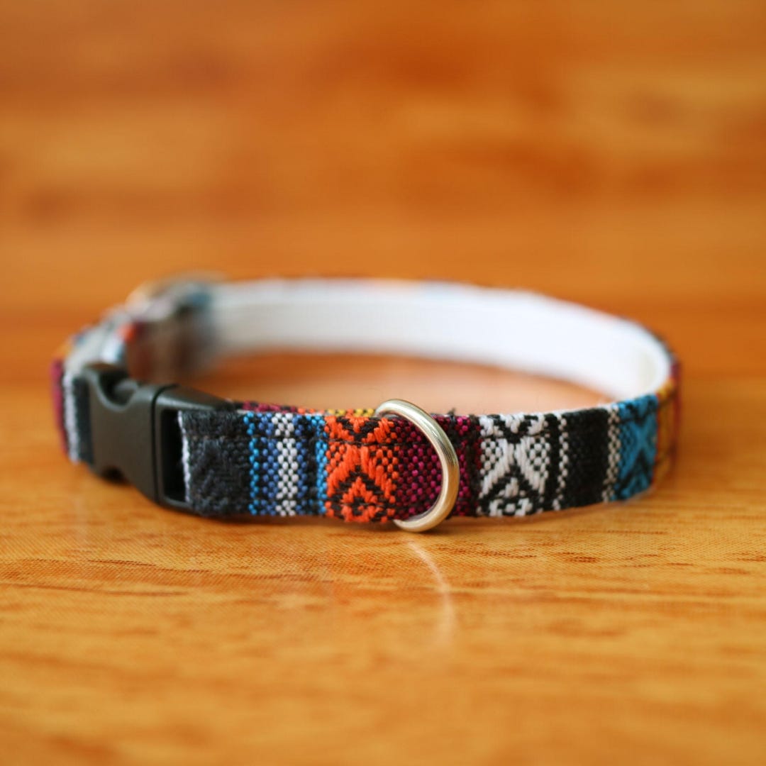 Aztec Woven Cat Collar: Native Color Breakaway, Small Dog Collar - Etsy