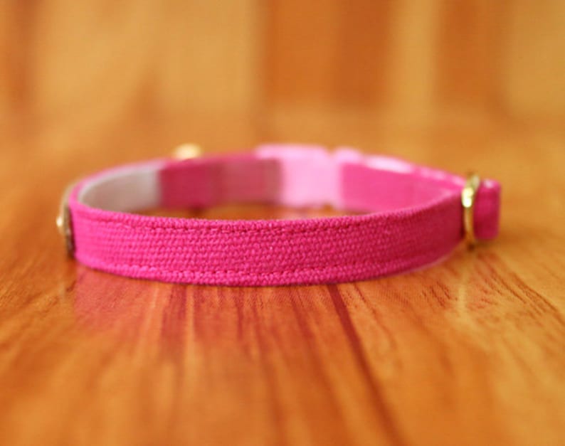 Candy Pink Cat Collar Personalized Magenta Personalized Cat - Etsy