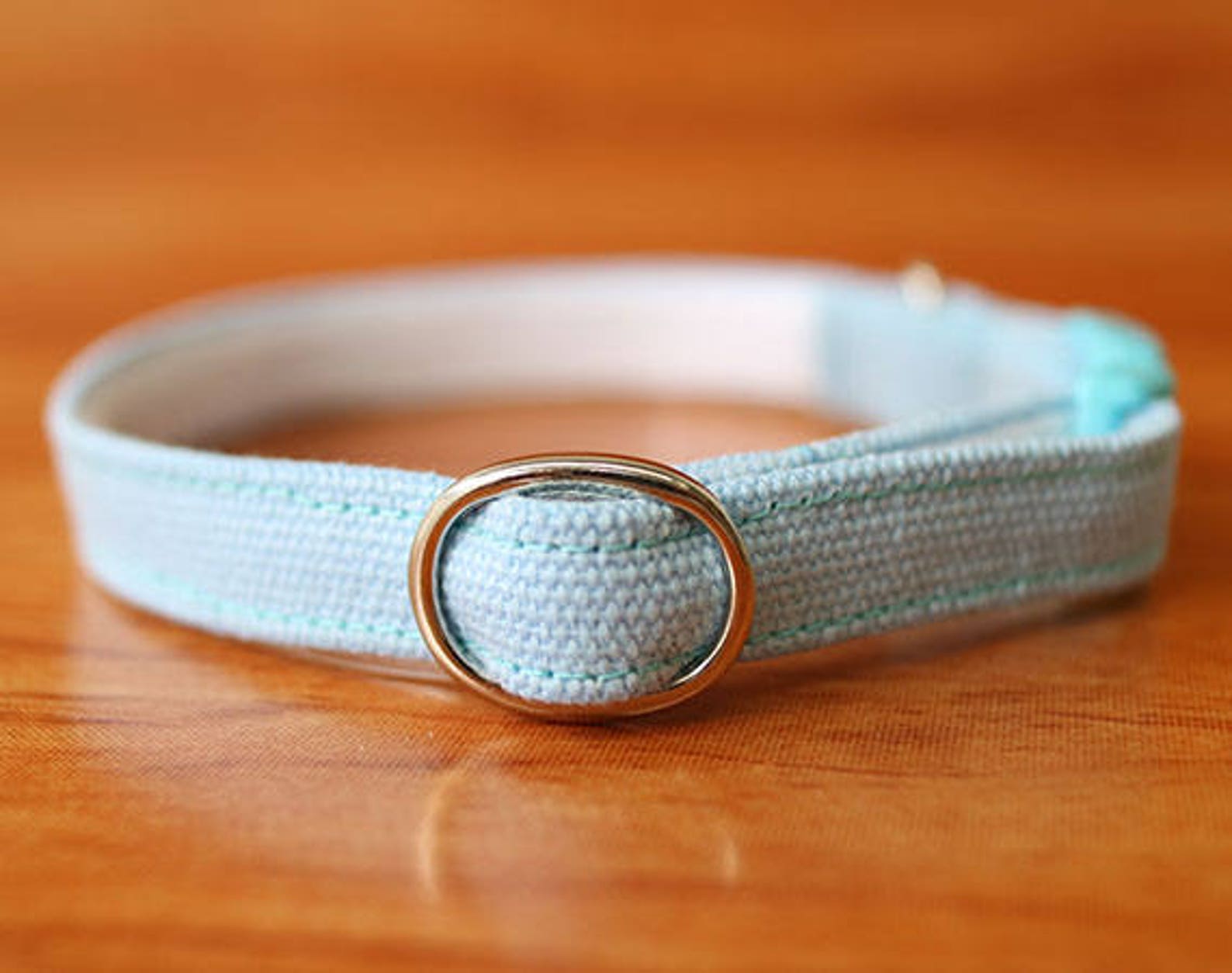 Minimal Light Blue Cat Collar Pastel Blue Cat Collar Chocky - Etsy