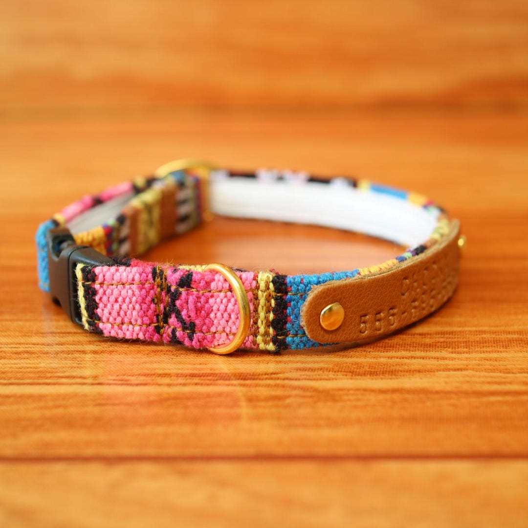 Personalized Aztec Cat Collar: Colorful Tribal Style With Breakaway ...