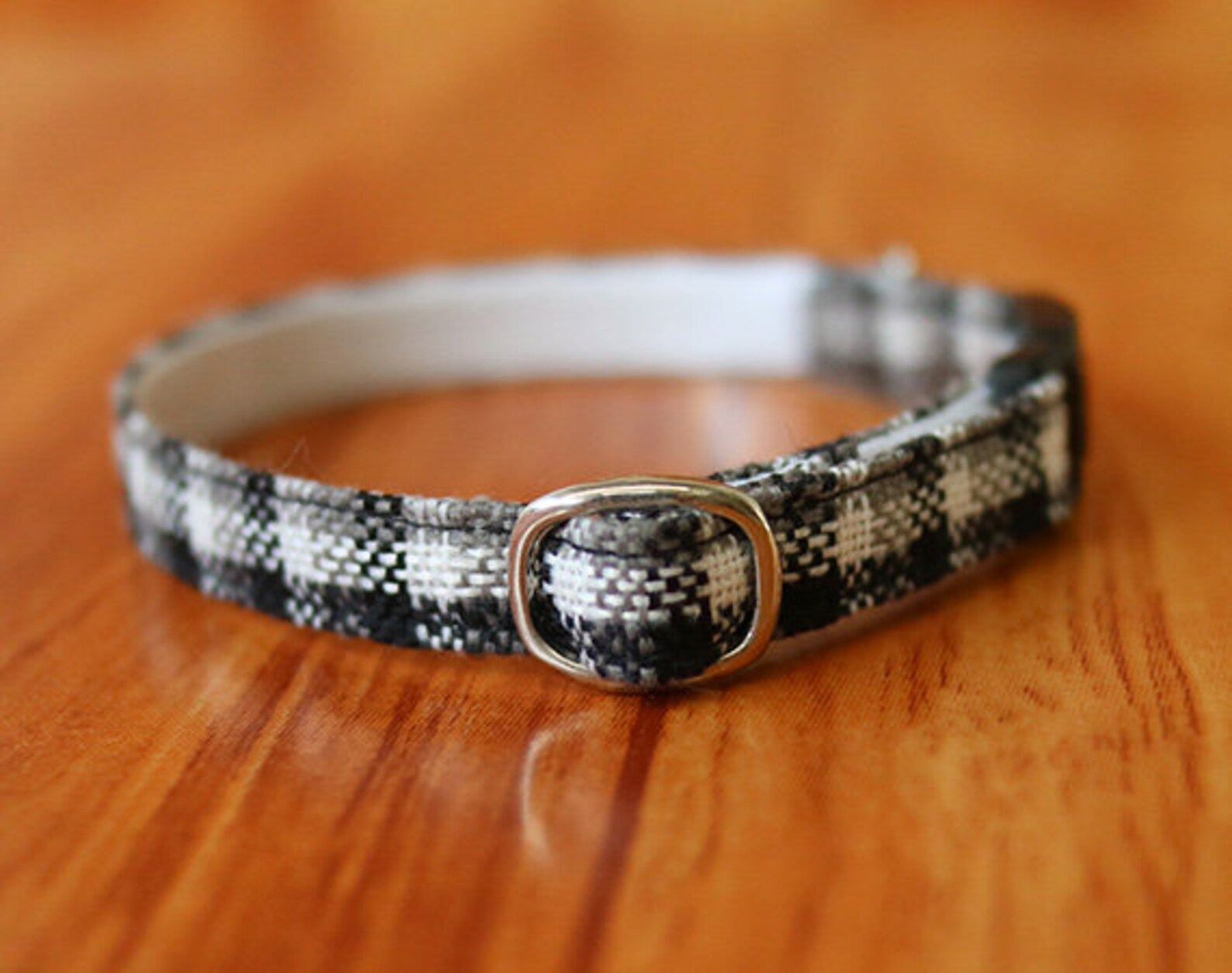 Black Plaid Cat Collar With Personalized Tag Buffalo Plaid - Etsy