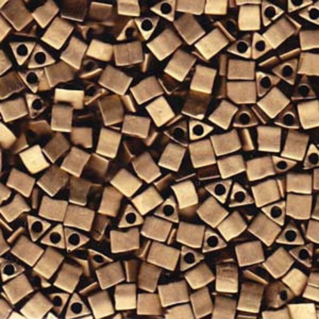 STR5-2006-TB Matte Metallic Dark Bronze Miyuki Sharp Triangle Beads 5-0 ...