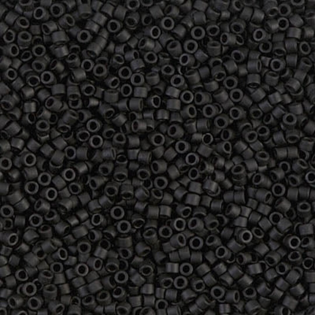 DB310-TB Matte Black Miyuki Delica Beads 11-0 in Tube - Etsy