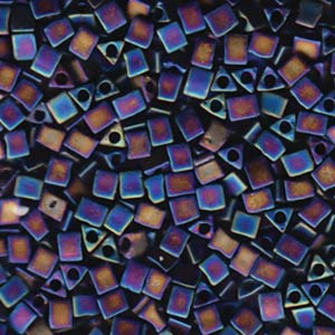 STR5-401FR-TB Matte Black AB Miyuki Sharp Triangle Beads 5-0 in Tube - Etsy