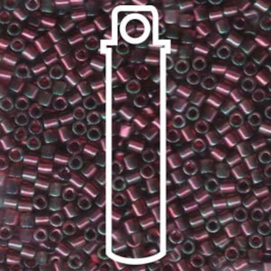 DBL-0105-TB Gold Transparent Dark Red Miyuki Delica Beads 8-0 in Tube ...