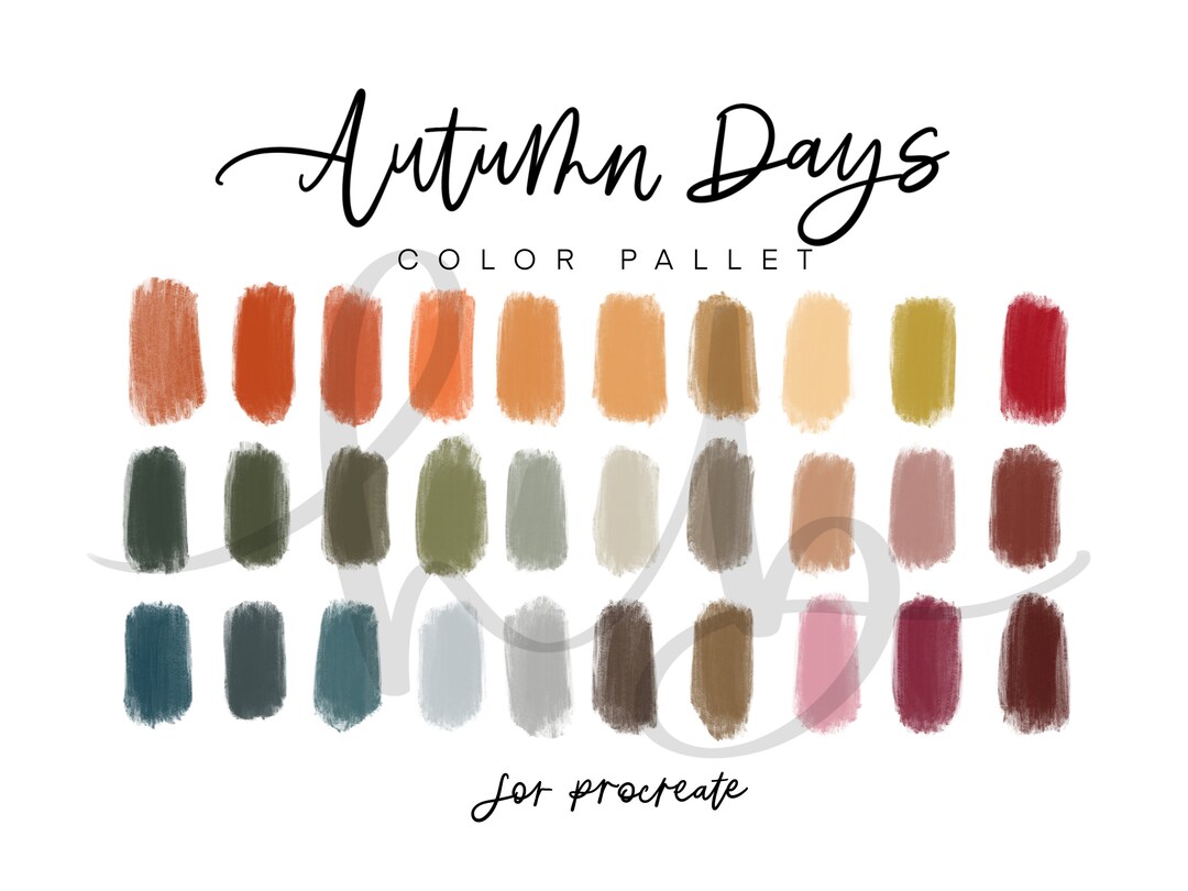 Autumn Days Procreate Color Palette - Etsy Autumn Days Procreate Color Palette - Etsy