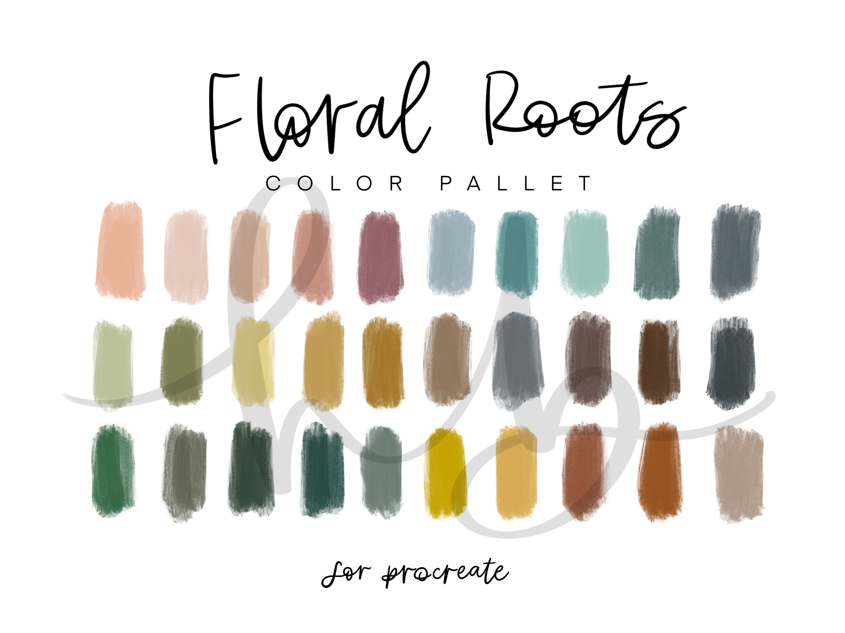 Floral Roots Procreate Color Palette - Etsy
