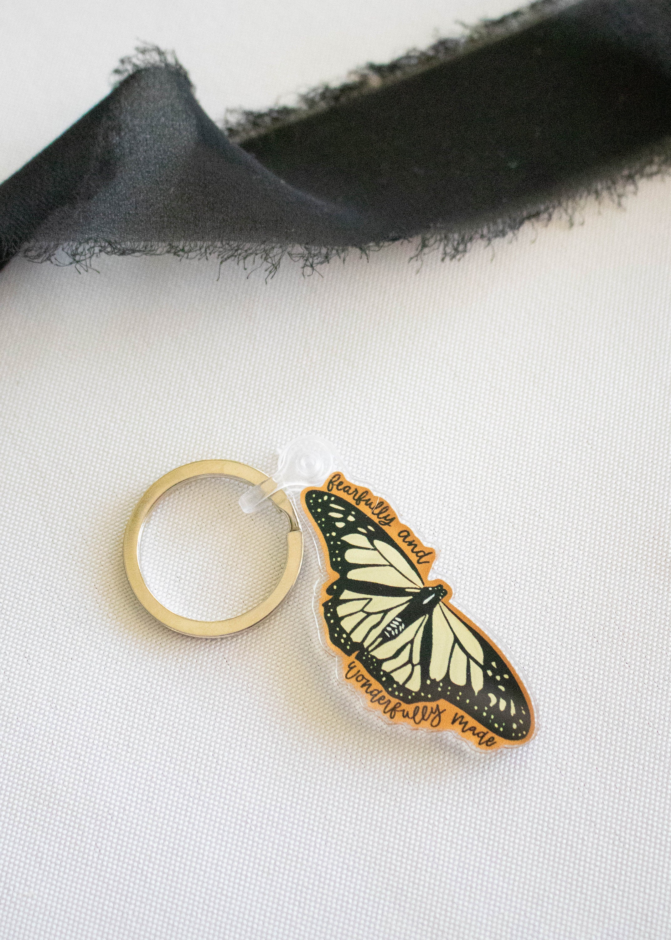 Wonderfully Made Butterfly Acrylic Keychain // 2 in X 1.45 In - Etsy