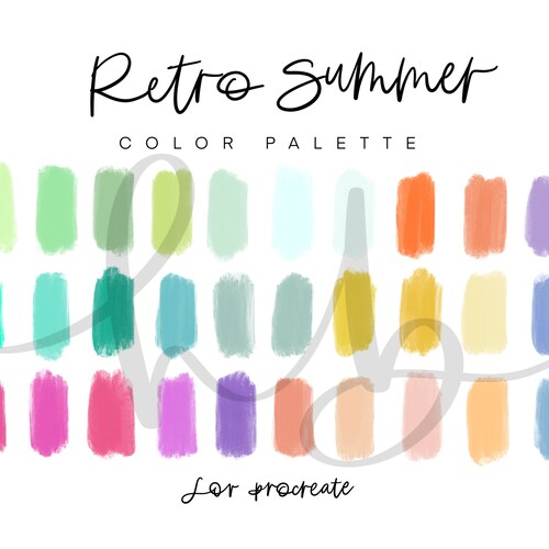 Hello Summer Color Palette For Procreate App Ipad Procreate Etsy