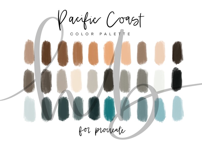 Pacific Coast Procreate Color Palette - Etsy