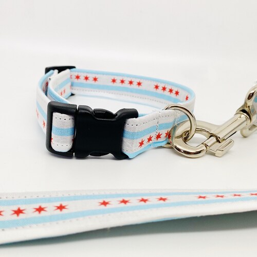 Chicago Flag Bow Tie Dog Collar Chicago Flag Collar - Etsy