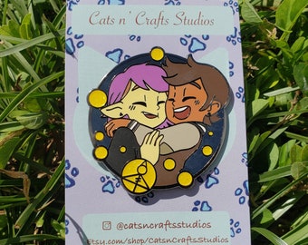 The Owl House Gold Enamel Pin Lumity Luz Noceda & Amity Blight Hug - Etsy