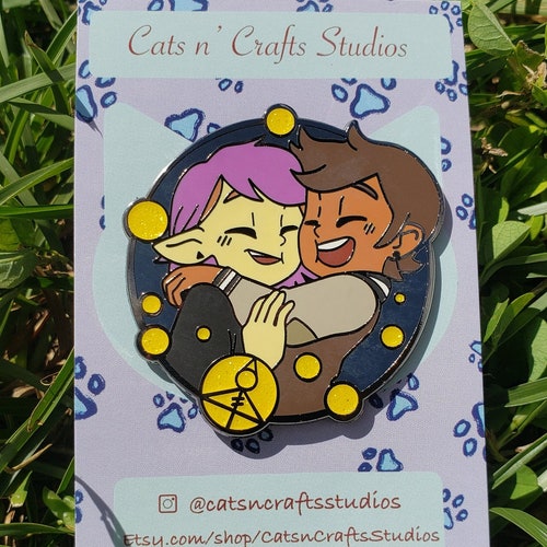 The Owl House Gold Enamel Pin Lumity Luz Noceda & Amity - Etsy