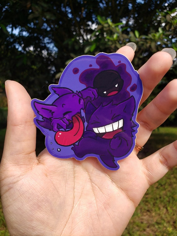 Gastly Haunter Gengar Ghost Type Pokemon Vinyl Sticker - Etsy
