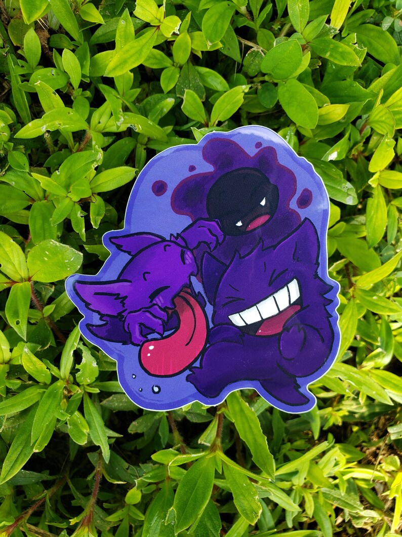 Gastly Haunter Gengar Ghost Type Pokemon Vinyl Sticker - Etsy