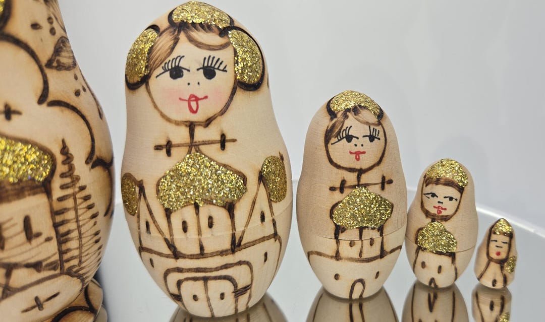 Russian Nesting Dolls. Tallest Doll is 4.75" Tall. Excellent Condition ...