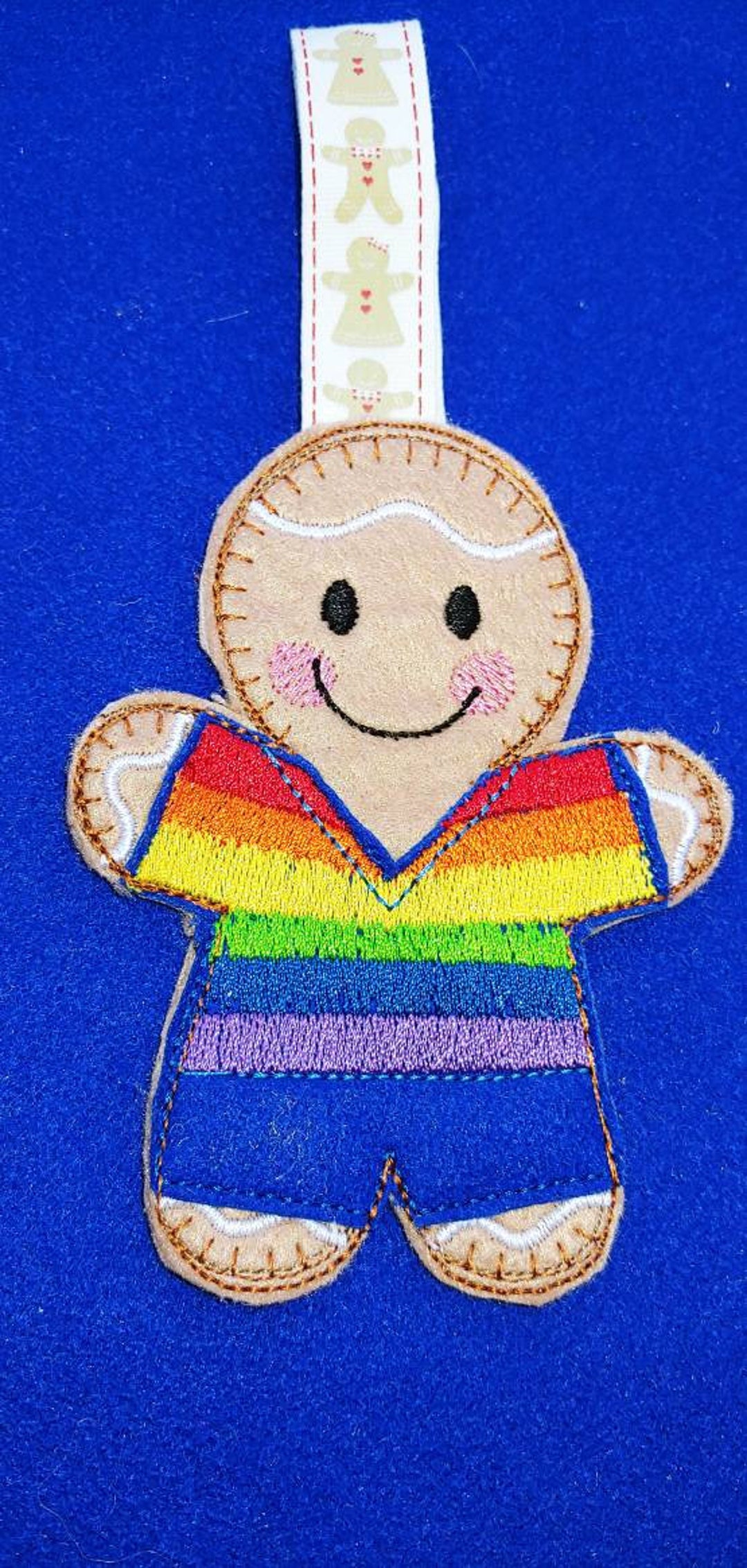 Pride Christmas Gingerbread Person. Handmade Hanging Pride Gingerbread ...