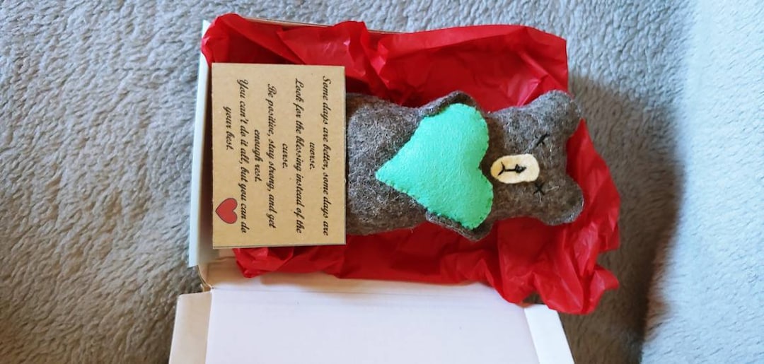 Carers Felt Bear Hug. Elderly Gift Carers Support Gift. Dementia ...