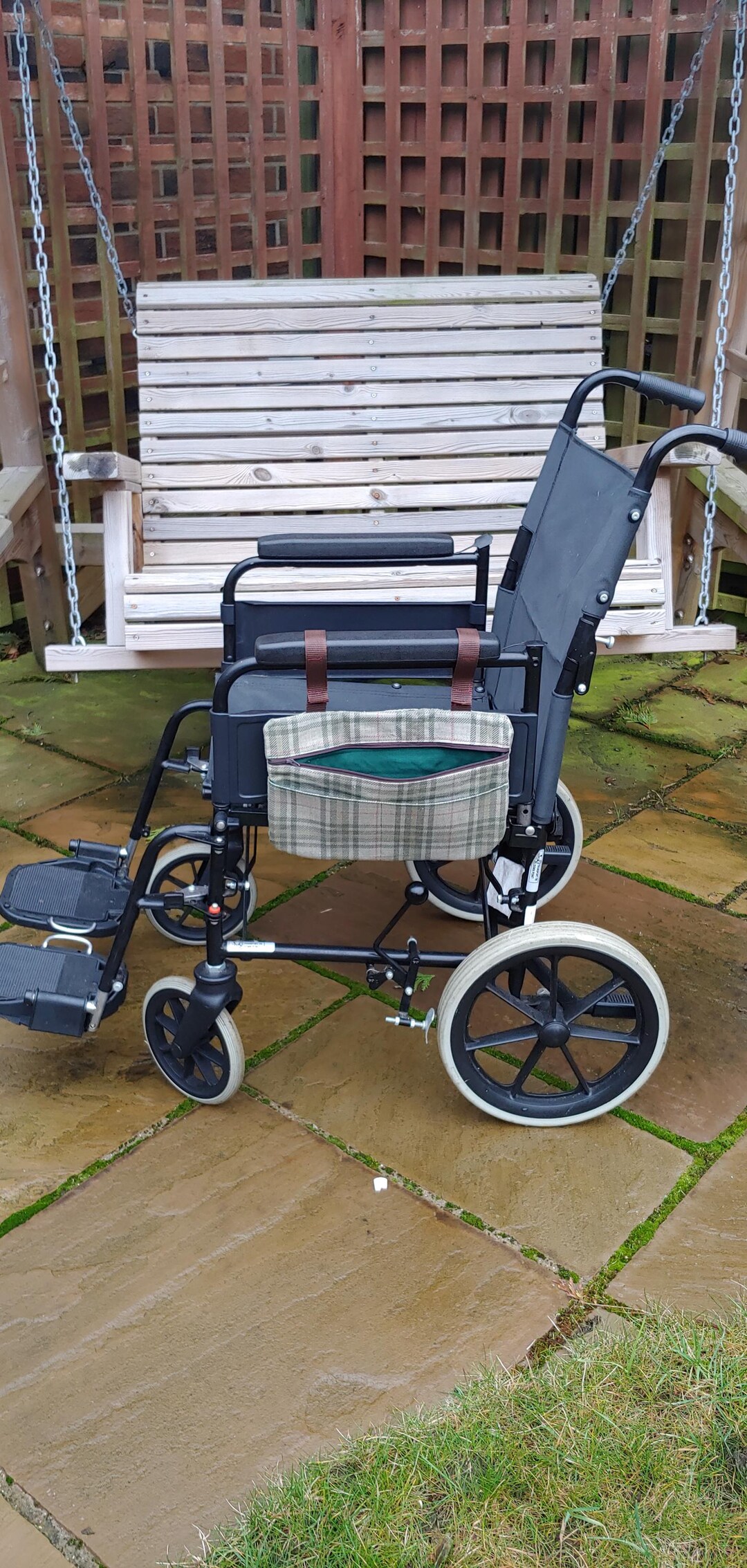 Wheelchair Side Arm Small Zipped Bag. Handmade Mobility Accessory ...