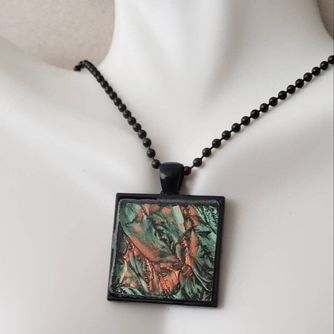 Necklace - Mosaic Glass Tile - Etsy