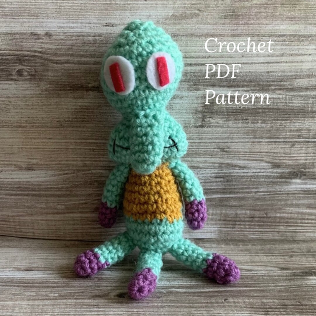 Inspired Squidward/spongebob Squarepants Amigurumi Crochet PDF Pattern Instant Digital Download ...