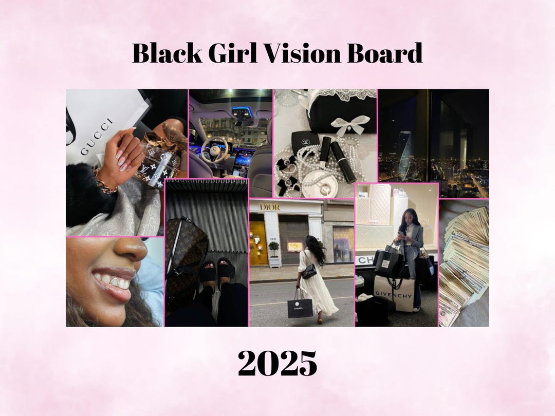Black Girl Digital Vision Board, Successful Black Girl Magic ...