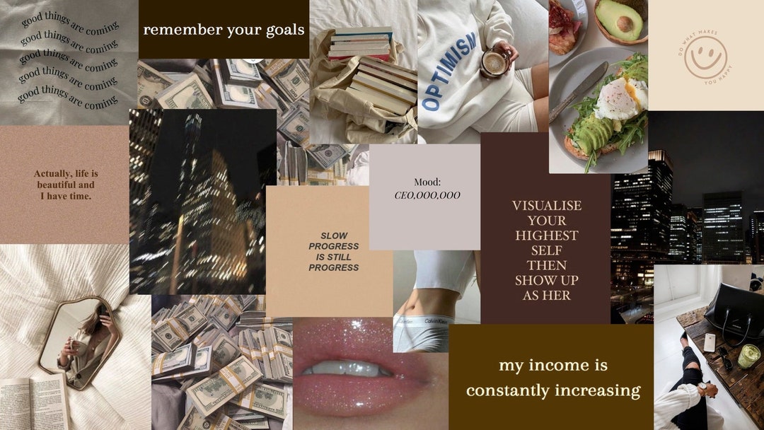 Girl Boss Vision Board, Digital Product, Downloadable Vision Board ...