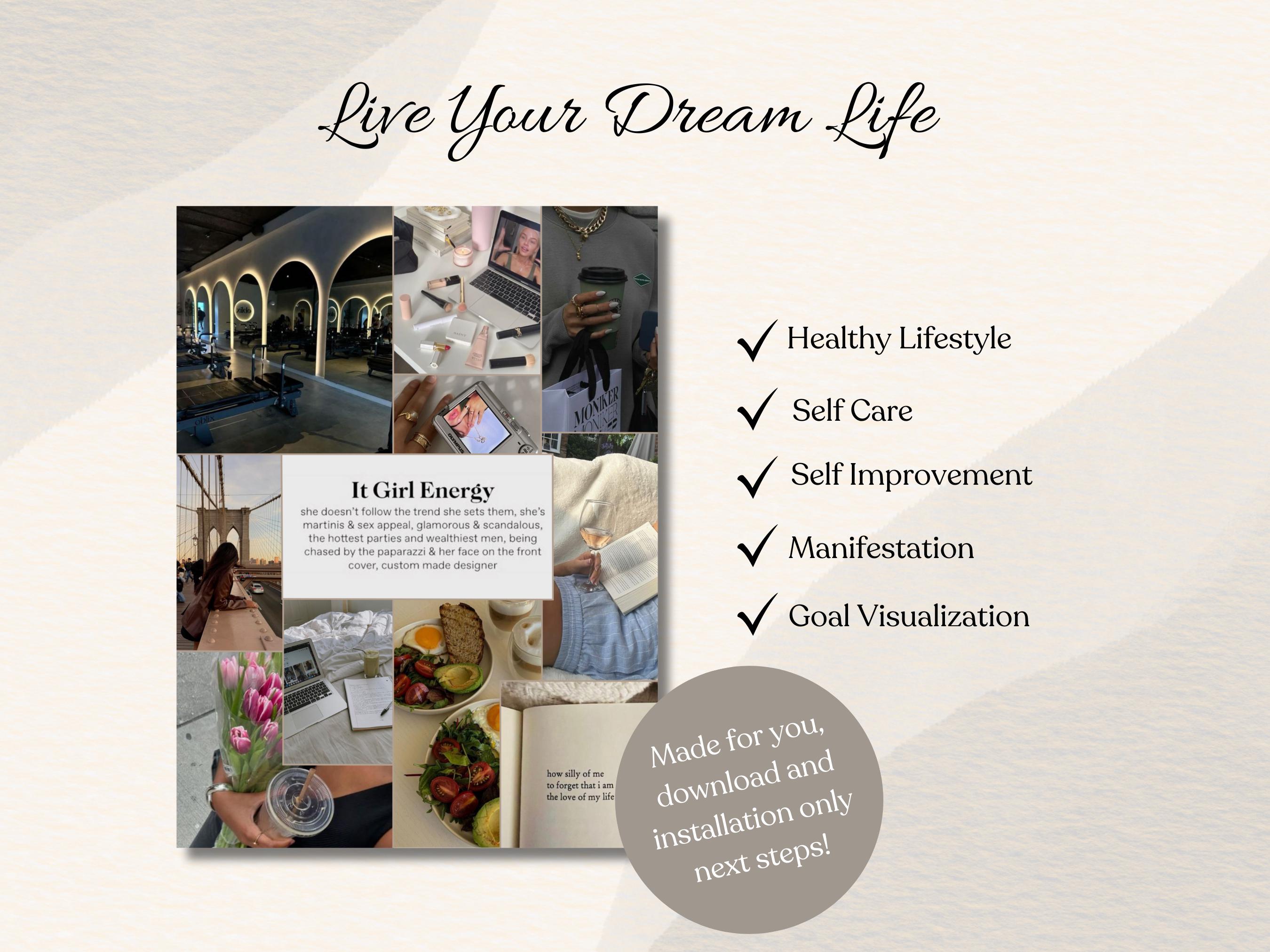 2025 It Girl Vision Board, Digital & Printable Vision Board, Healthy ...