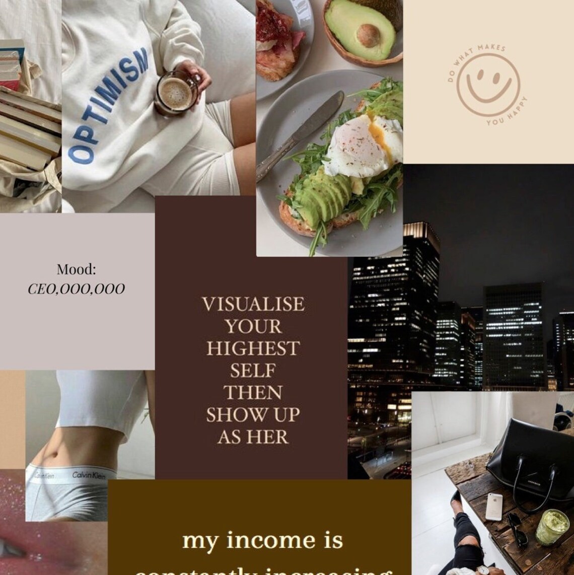 Girl Boss Vision Board, Digital Product, Downloadable Vision Board ...