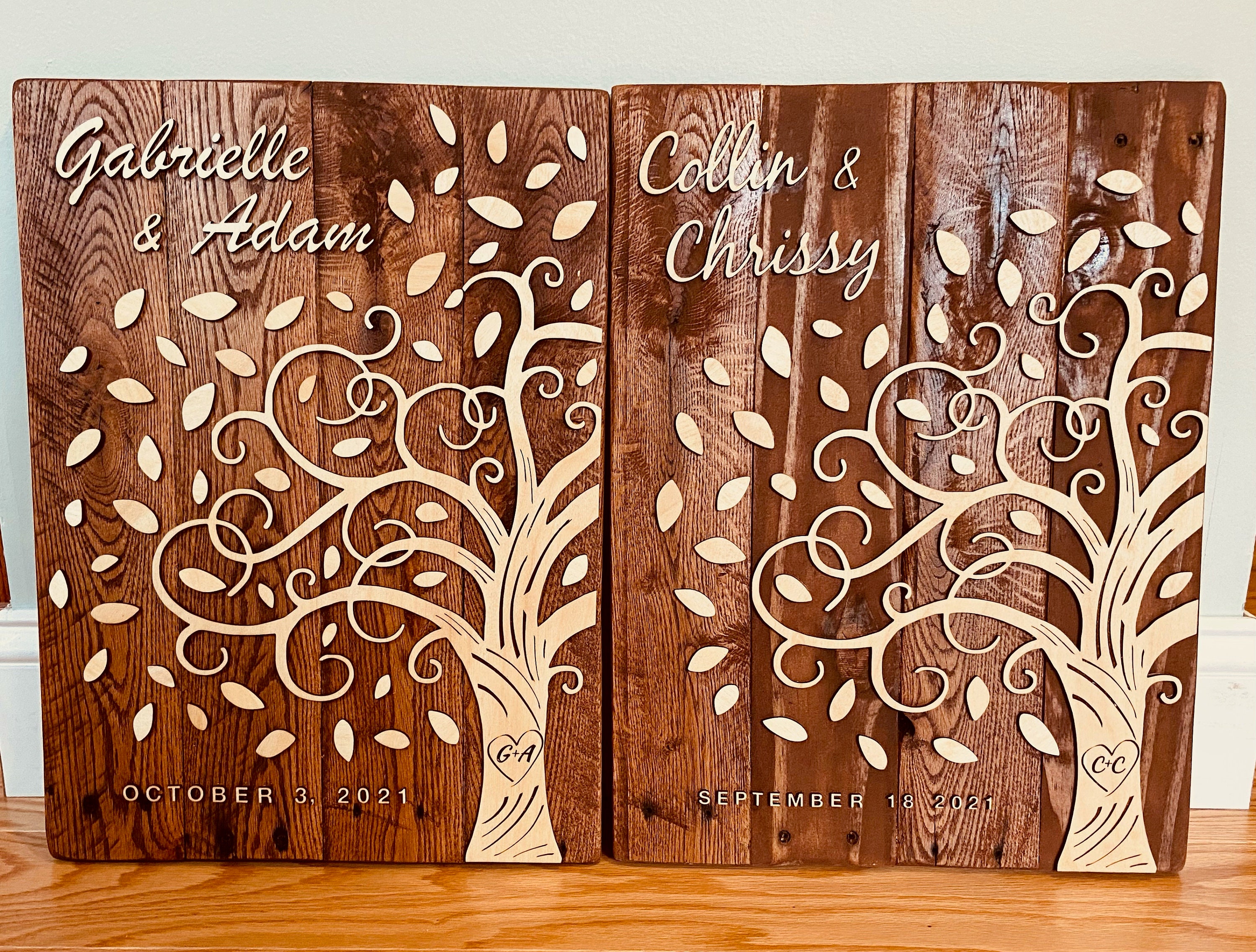 Customized Rustic Family Tree Wooden Plaque - Great Wedding Gift! - Etsy