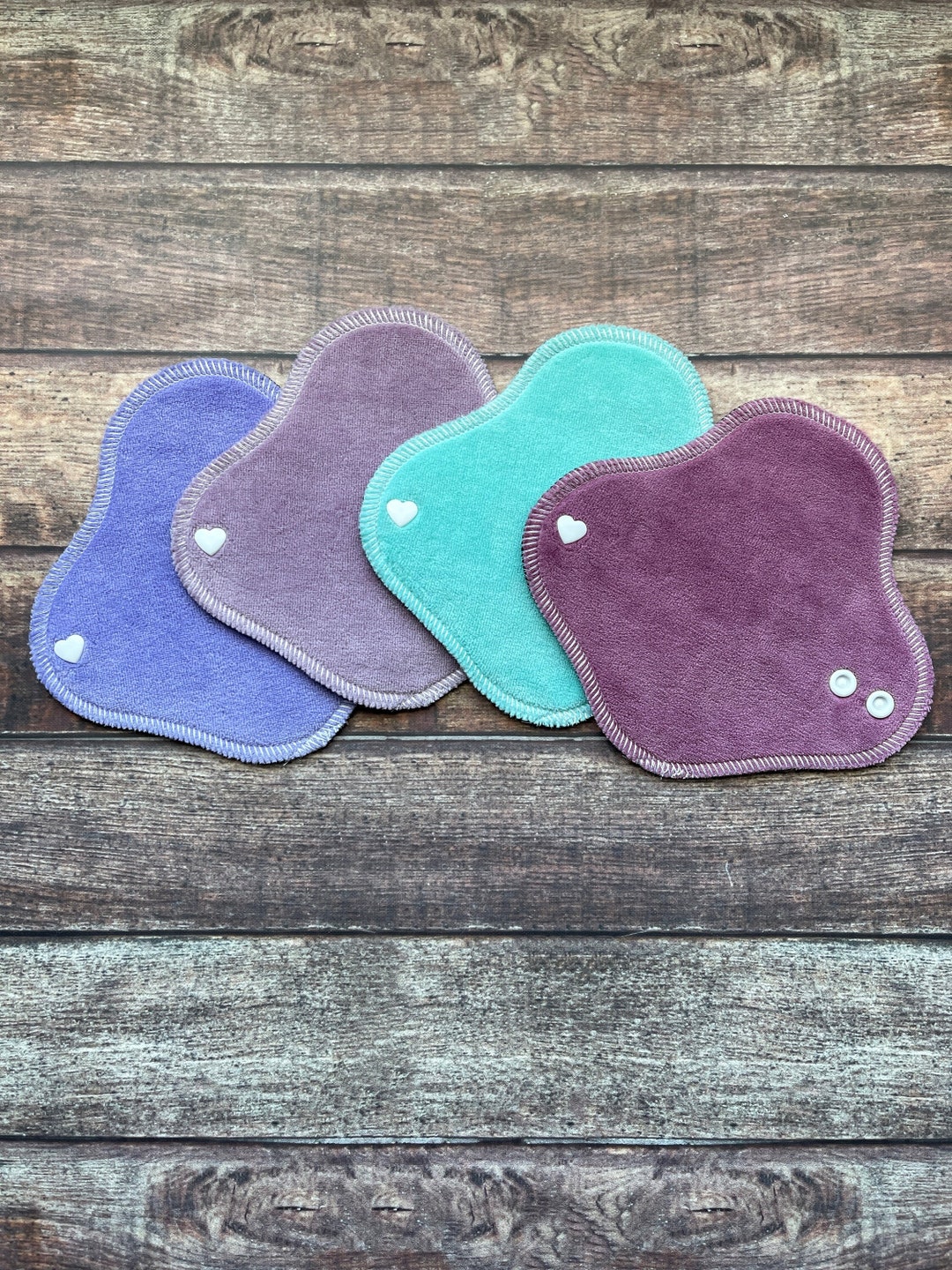 6" Cloth Liners Cotton Velour Pantyliners Set of 4 - Pastel Colors ...