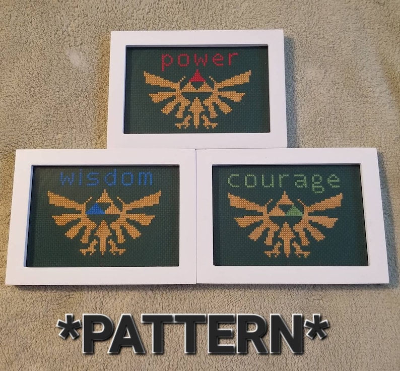 Zelda Inspired Trio Cross Stitch Pattern - Etsy