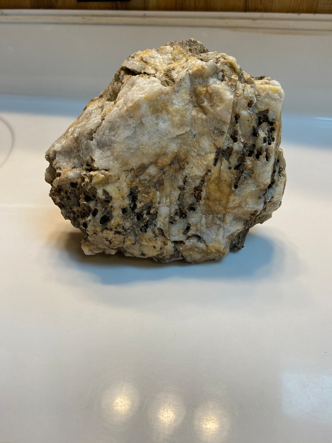 Large Milky Quartz Rock With Lava Rock 6 X 5 X 2.5 Deep - Etsy