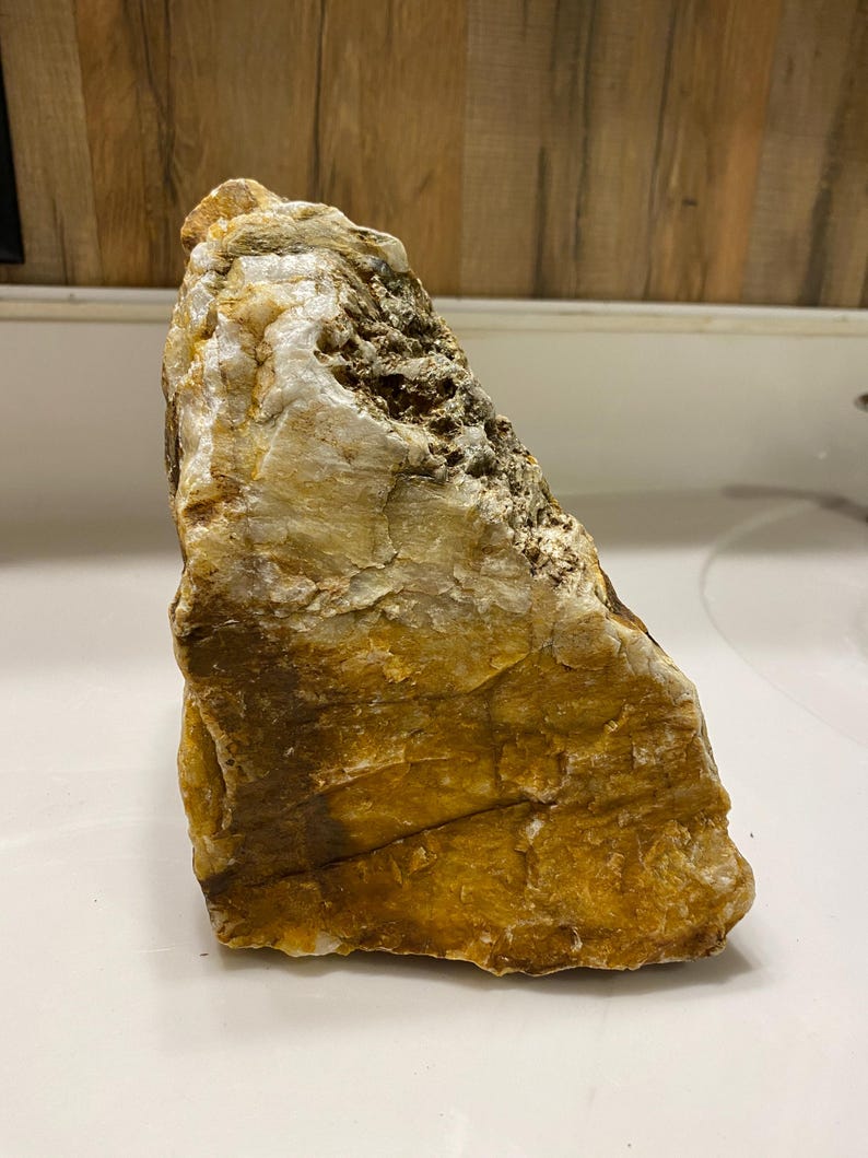 Large Quartz Rock White , Carmel 8" X 5" X 4" Deep. Stunning Display - Etsy