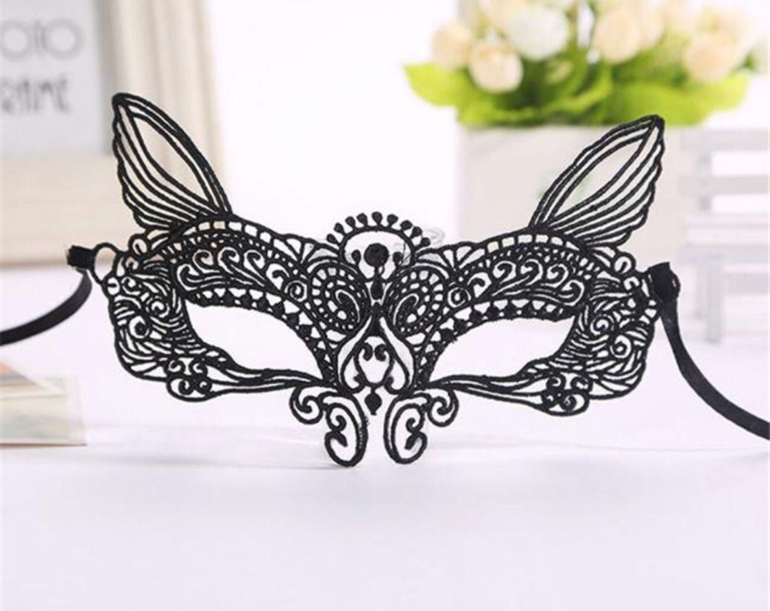 Sexy black cat Mask Lace mask 50 Shades Masquerade mask | Etsy