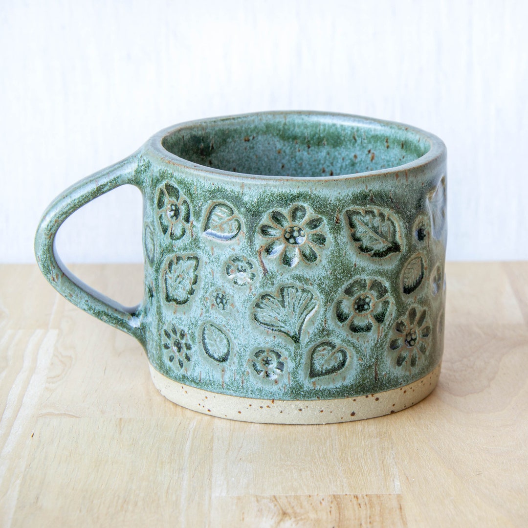 Botanical Stamped Mug - Etsy