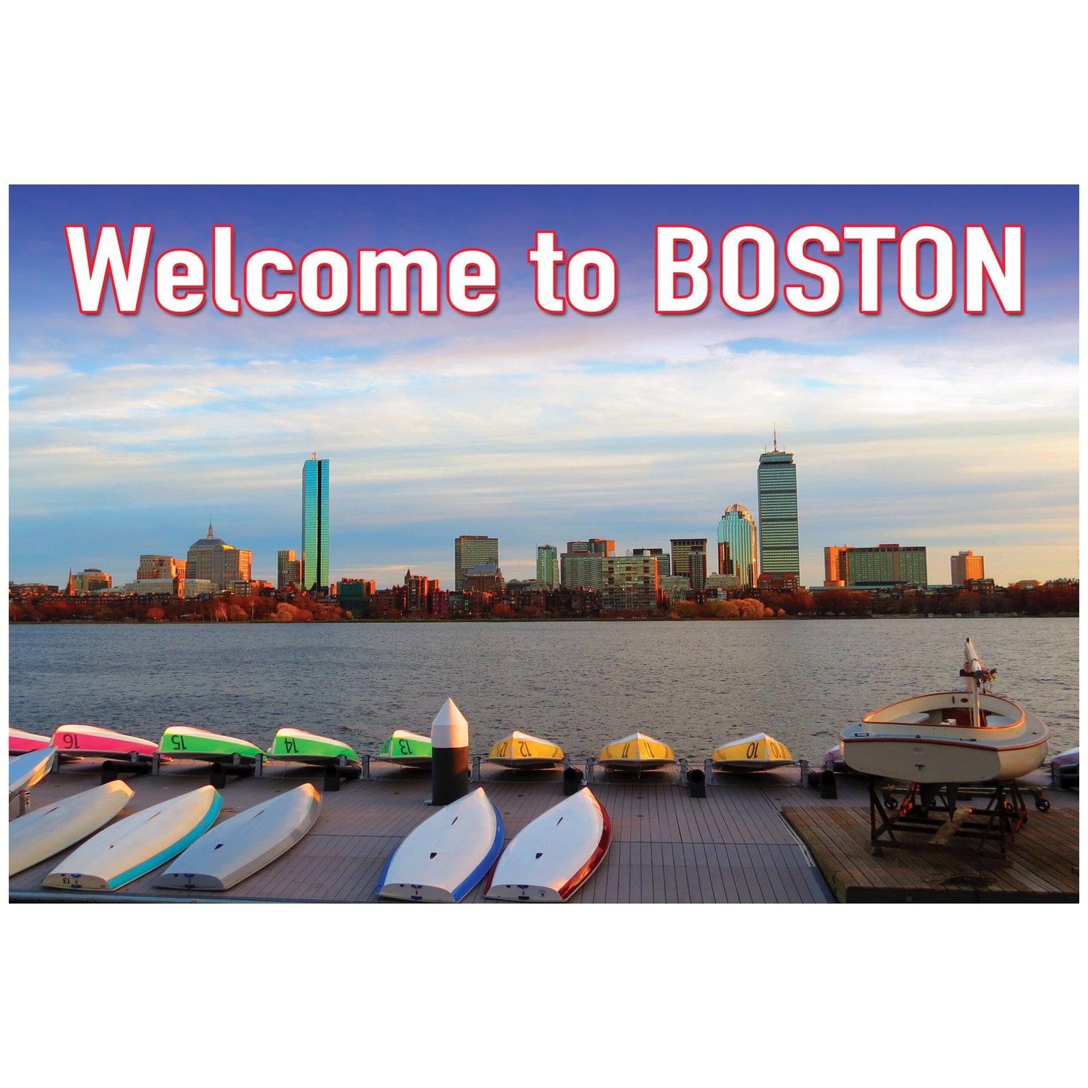 Welcome to Boston // City View Postcard // Massachusetts Postcard/ Set ...