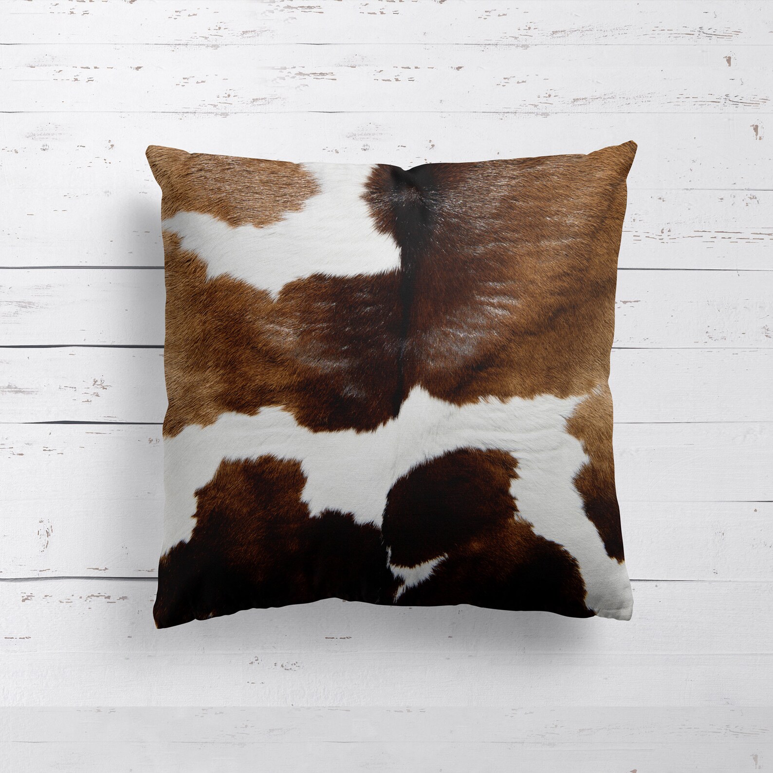 Decorative faux cow print cowhide Pillow 18x18inch and | Etsy