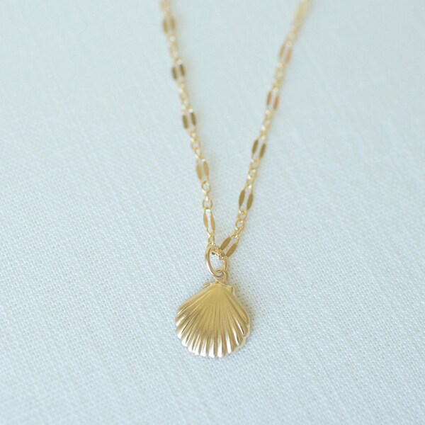 Gold Shell Necklace - Etsy