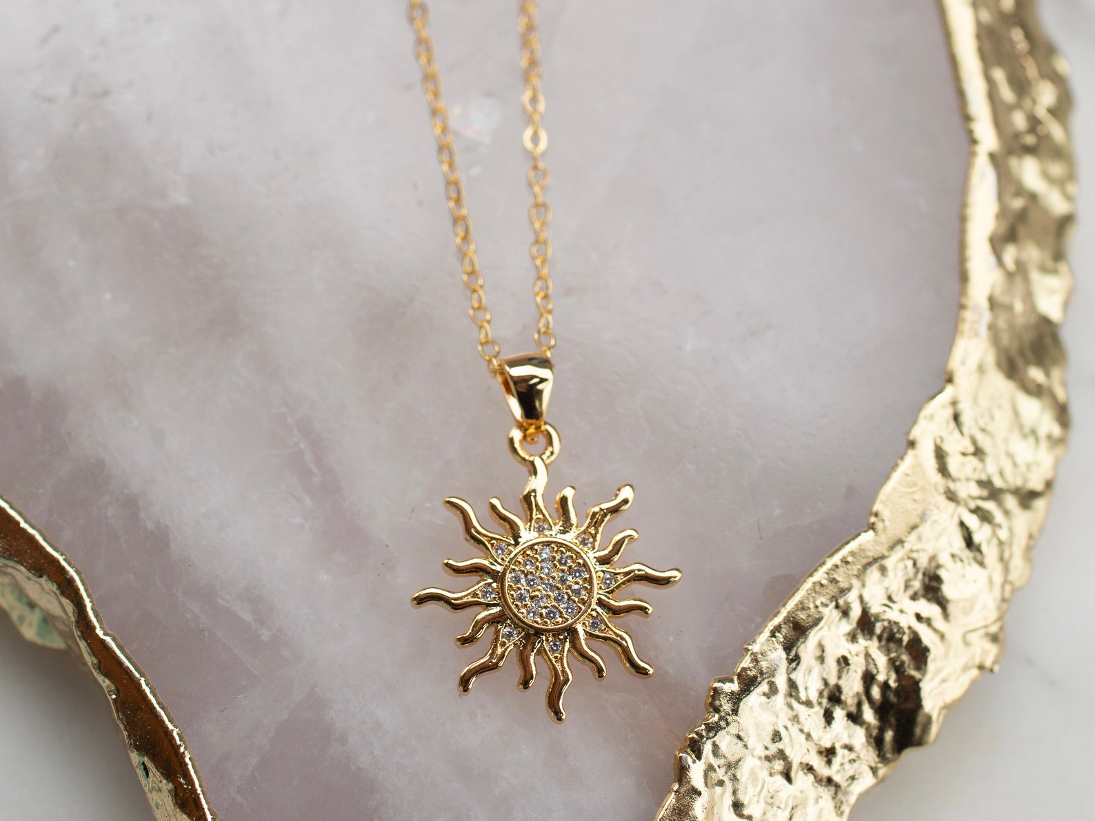 Sunshine Necklace Sun Necklace Sun Necklace Dainty Gold Sun - Etsy