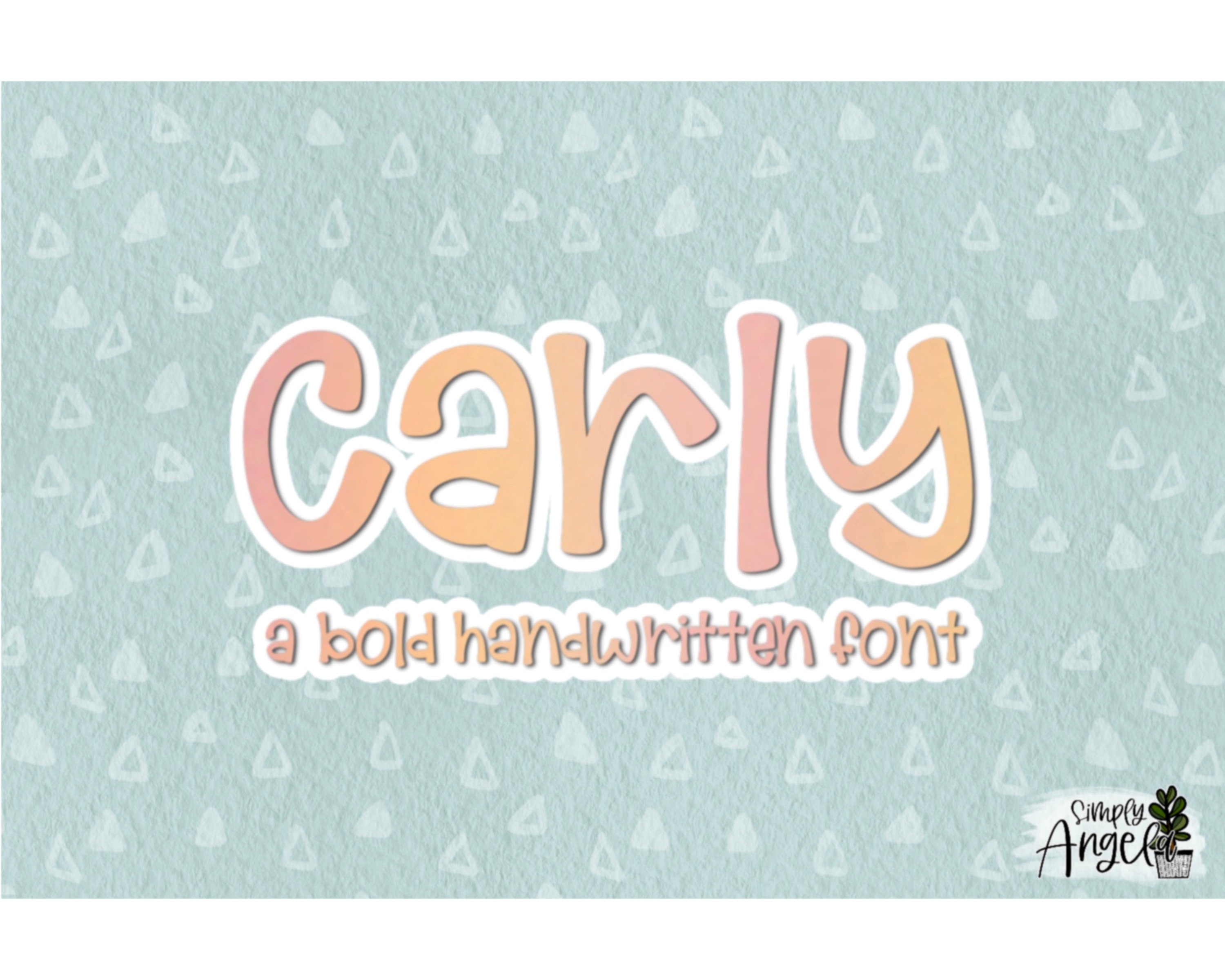 Carly Font a Bold Handwritten Font TTF and OTF Font - Etsy