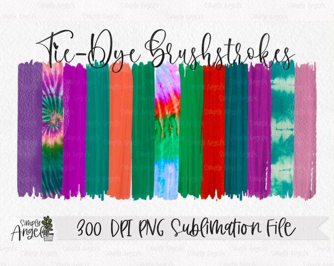 Tie Dye Brush Stroke Clip Art Set for Creative Projects - Etsy Singapore