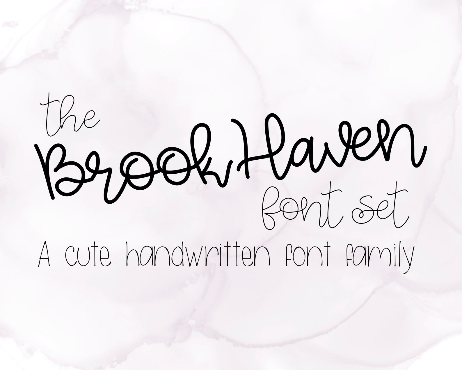 Handwritten Cursive Font, Bubbly Script Font Bundle Brookhaven - Etsy