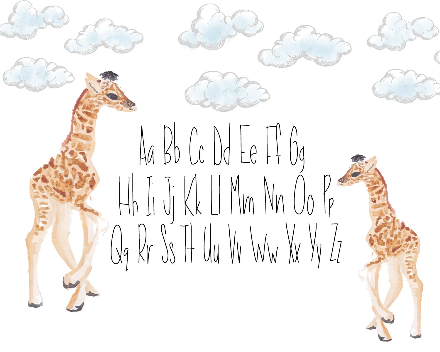 Giraffe Font Long and Thin Font, TTF and OTF Font Download, Handwritten ...