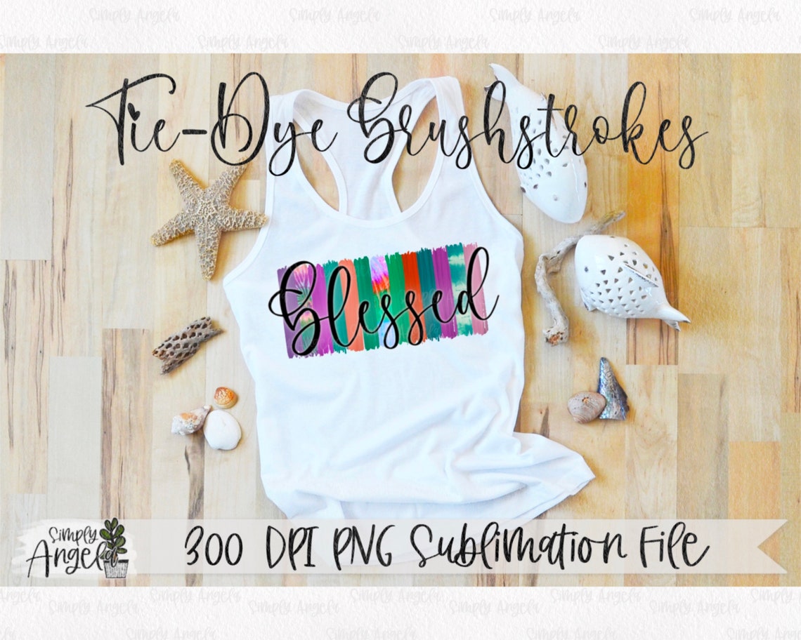 Tie-dye Brush Strokes PNG, Brushstrokes Sublimation Design, Brush ...