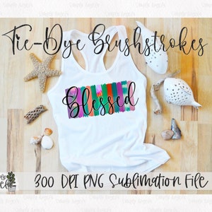 Tie-dye Brush Strokes PNG, Brushstrokes Sublimation Design, Brush ...