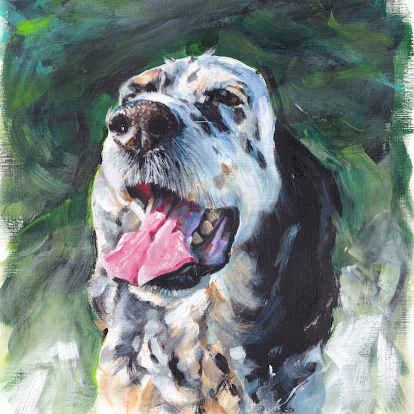 Acrylic Dog Painting - Etsy