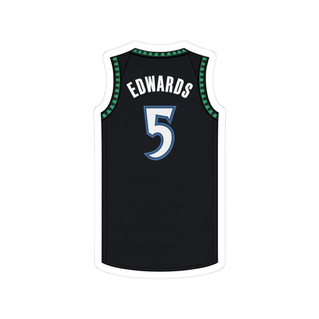 Edwards #5 Basketball Jersey Sticker | Kiss-cut Vinyl Sticker - Etsy